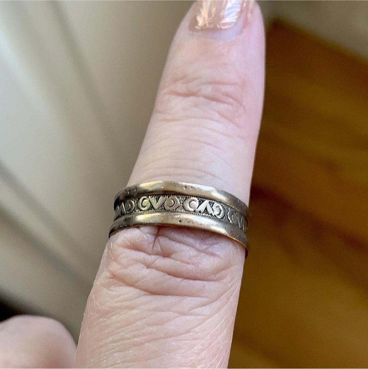 Cigar Band - 9k Gold - Antique - As Is – Vintage Paris Jewelry