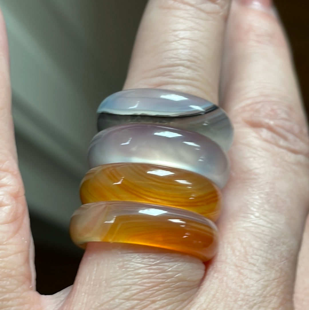 Agate Bands - Sold Individually – Vintage Paris Jewelry